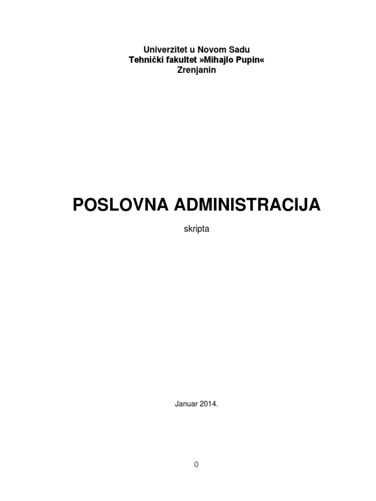 Skripta-Poslovna Administracija. Logistika | PDF