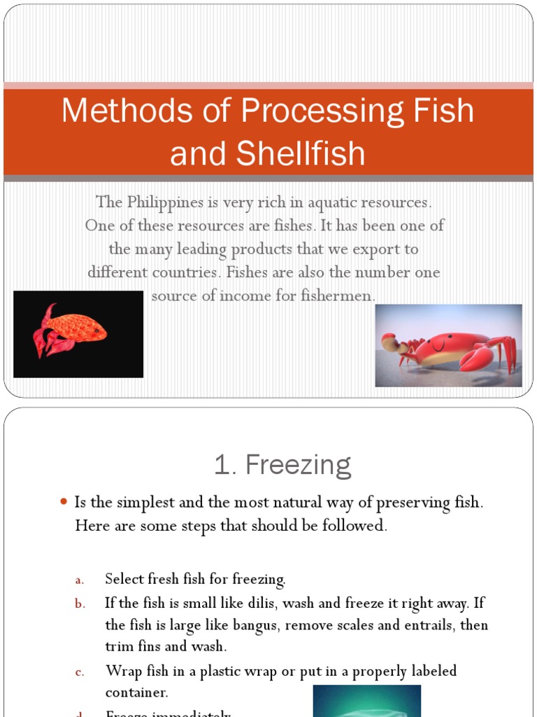 Methods of Processing Fish | PDF | Curing (Food Preservation) | Smoking ...
