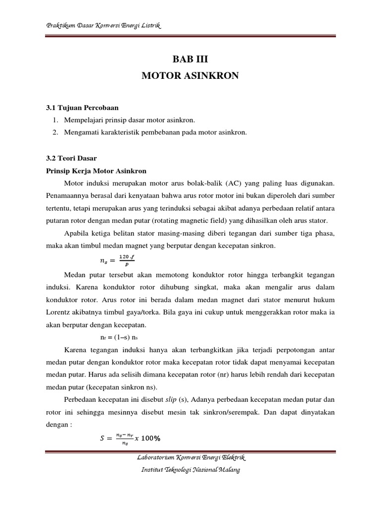 Principles of Asynchronous Motor Operation | PDF