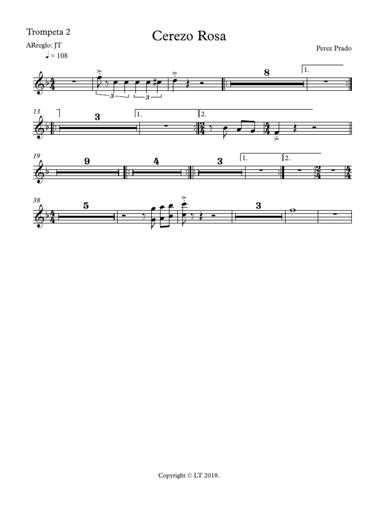 Cerezo Rosa - Trompeta 2 | PDF