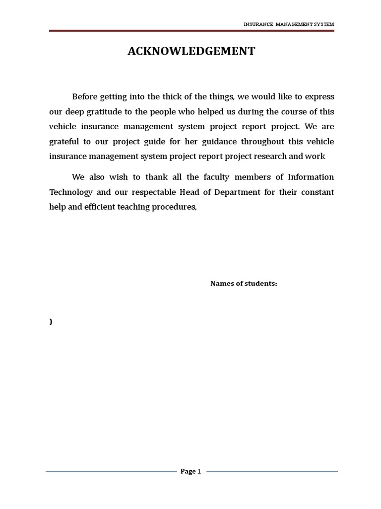 Vehicle Insurance Management System Report | PDF | Relational Database ...