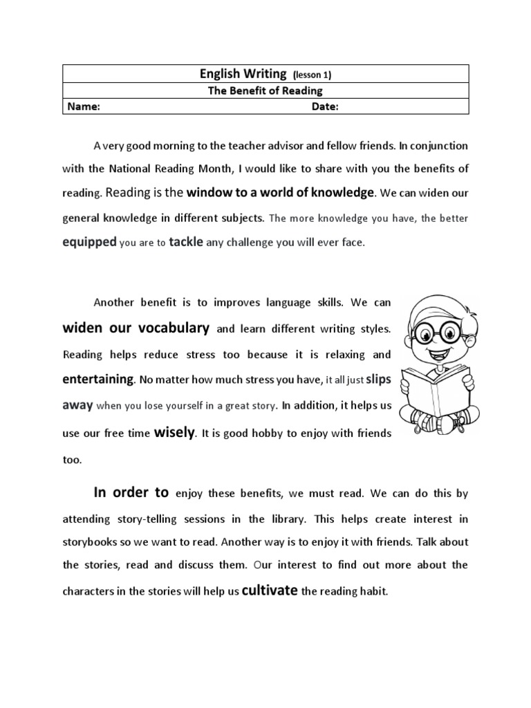 Lesson 1 - Reading | PDF | Reading (Process) | Knowledge