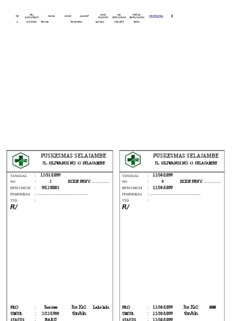 Cetak Resep Dokter | PDF