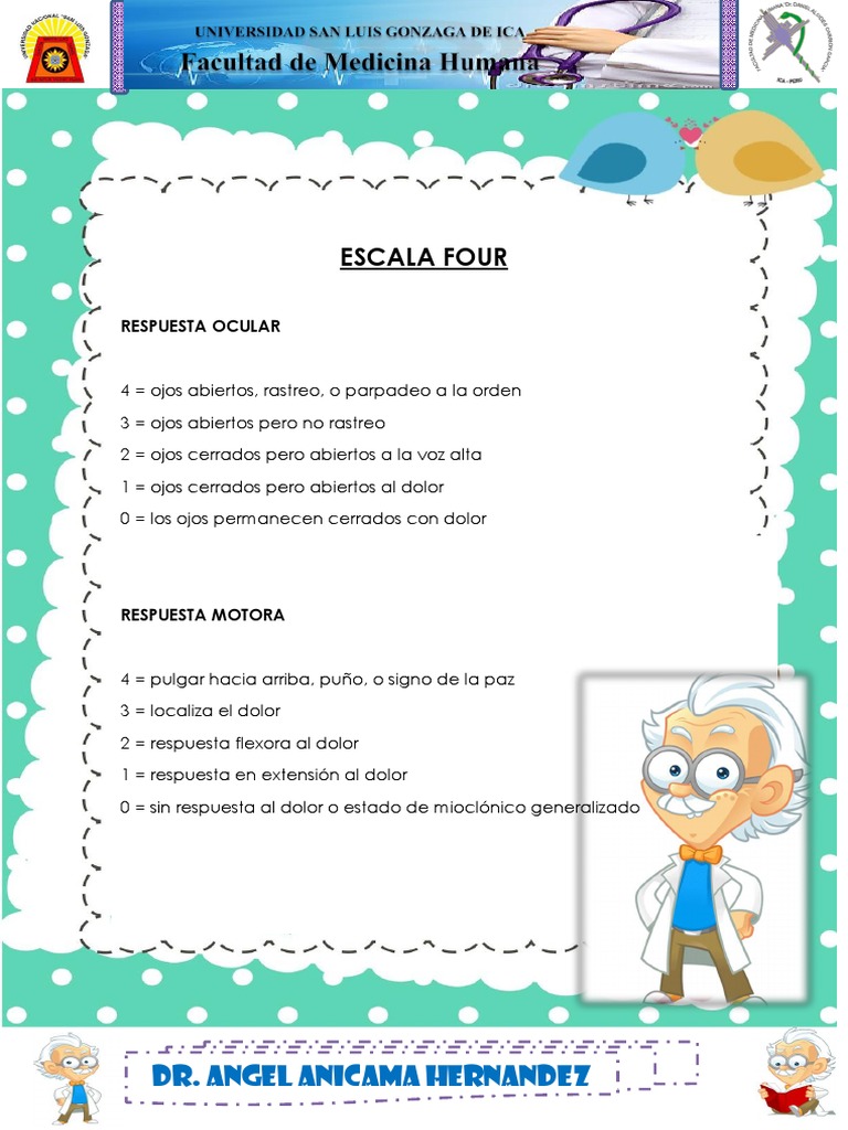 Escala de Four Escala de Nihss y Manitol vs Solucion Salina Hipertonica | Apoplejía | Neurología