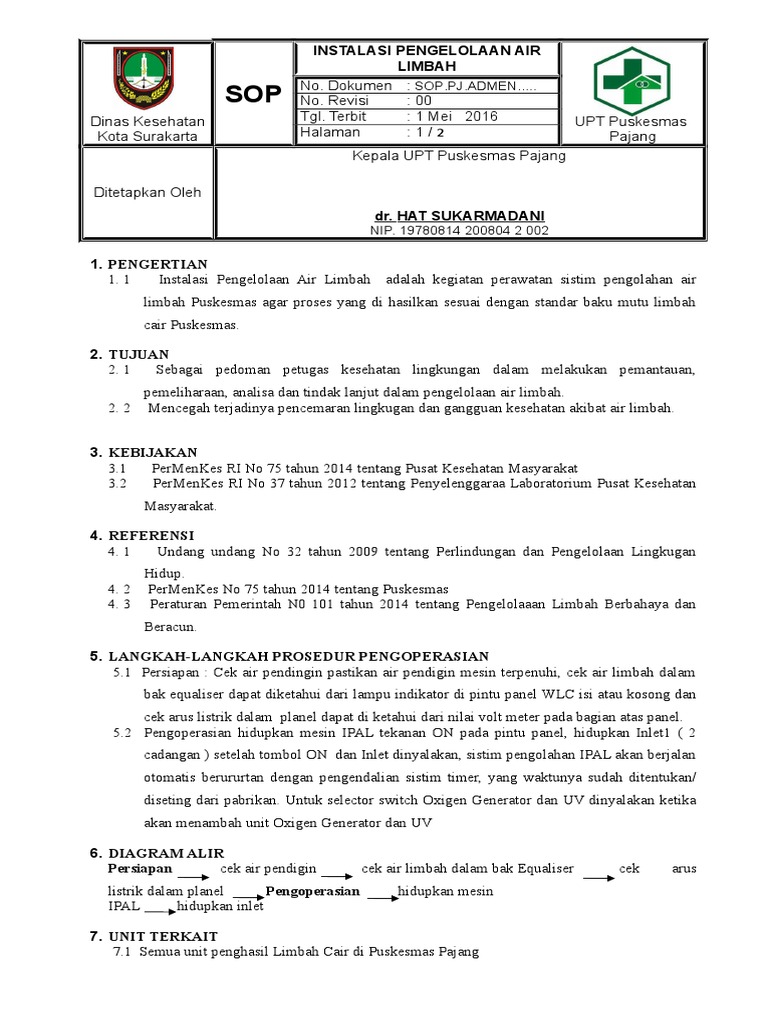 Contoh Sop Ipal | PDF