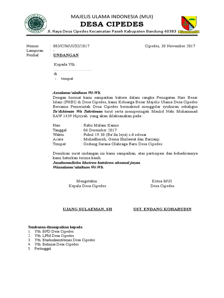Undangan PHBI | PDF