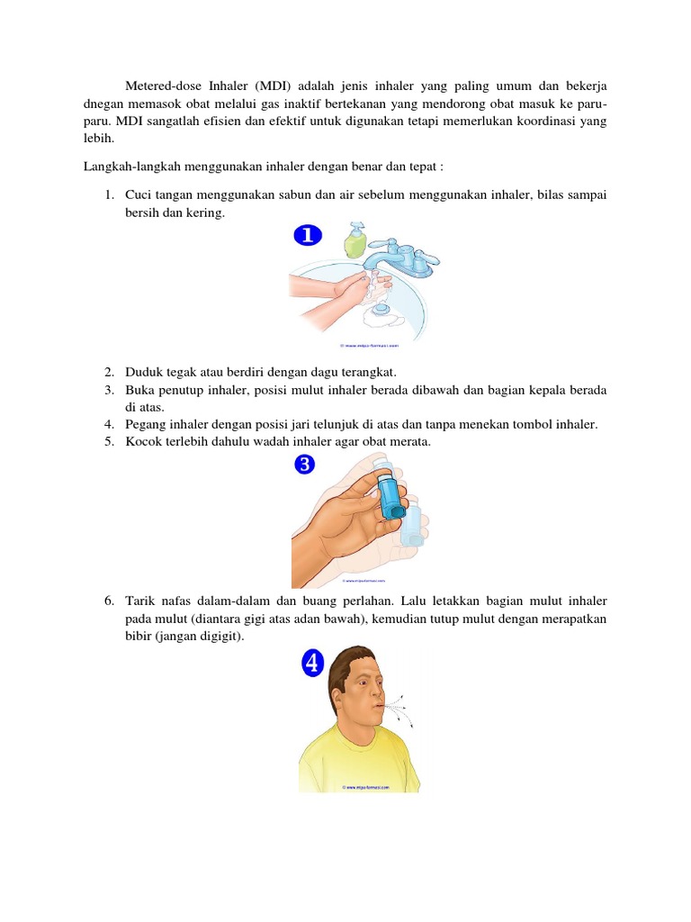 Cara Penggunaan Inhaler MDI yang Benar | PDF