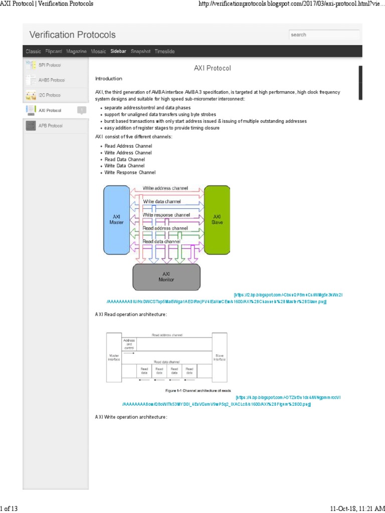 AXI Protocol - Verification Protocols | PDF | Bit Rate | Computer Data