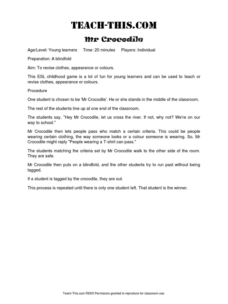 MR Crocodile | PDF