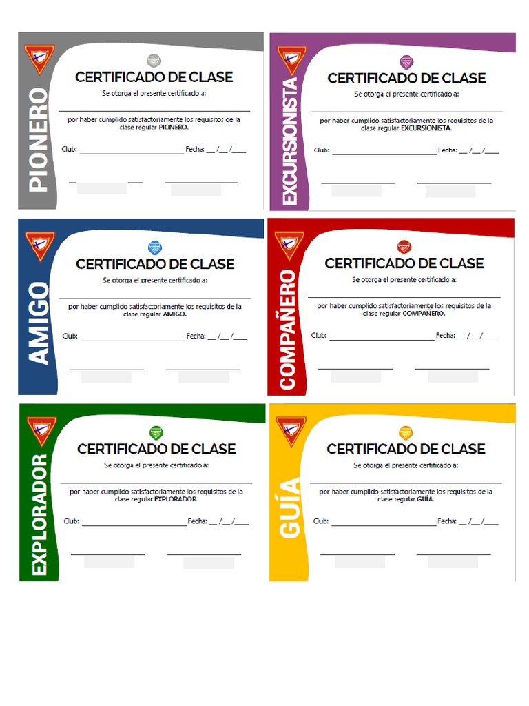 Certificado de Clases Regulares