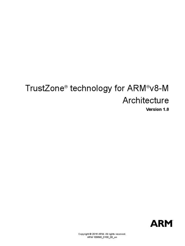 Armv8 M Architecture Trustzone Technology 100690 0100 00 en | PDF | Arm Architecture | Virtual ...