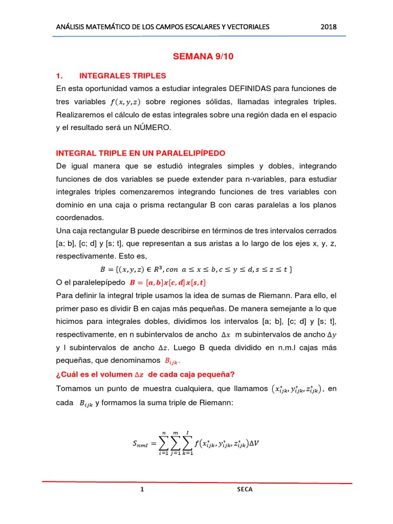 Integrales Triples en Matemáticas Avanzadas | PDF | Sistema coordinado ...