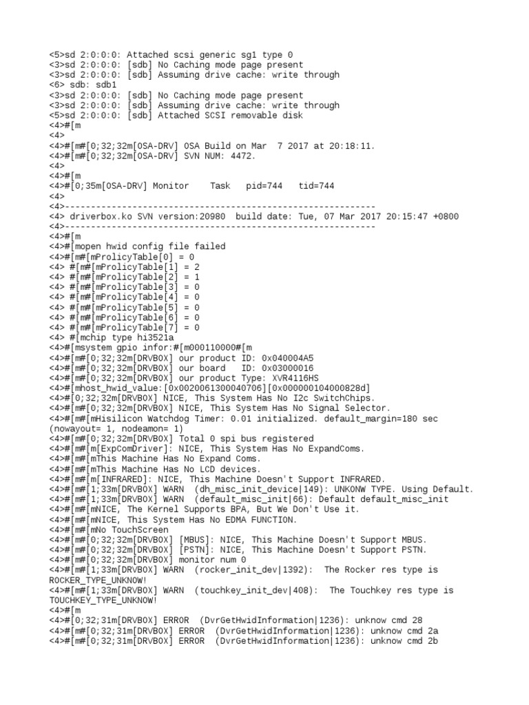 SCSI Disk and Driver Initialization Logs | PDF | Operating System Technology | Digital Electronics