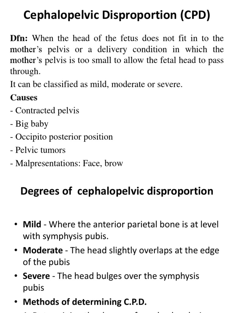Cephalopelvic Disproportion (CPD) | Pelvis | Childbirth