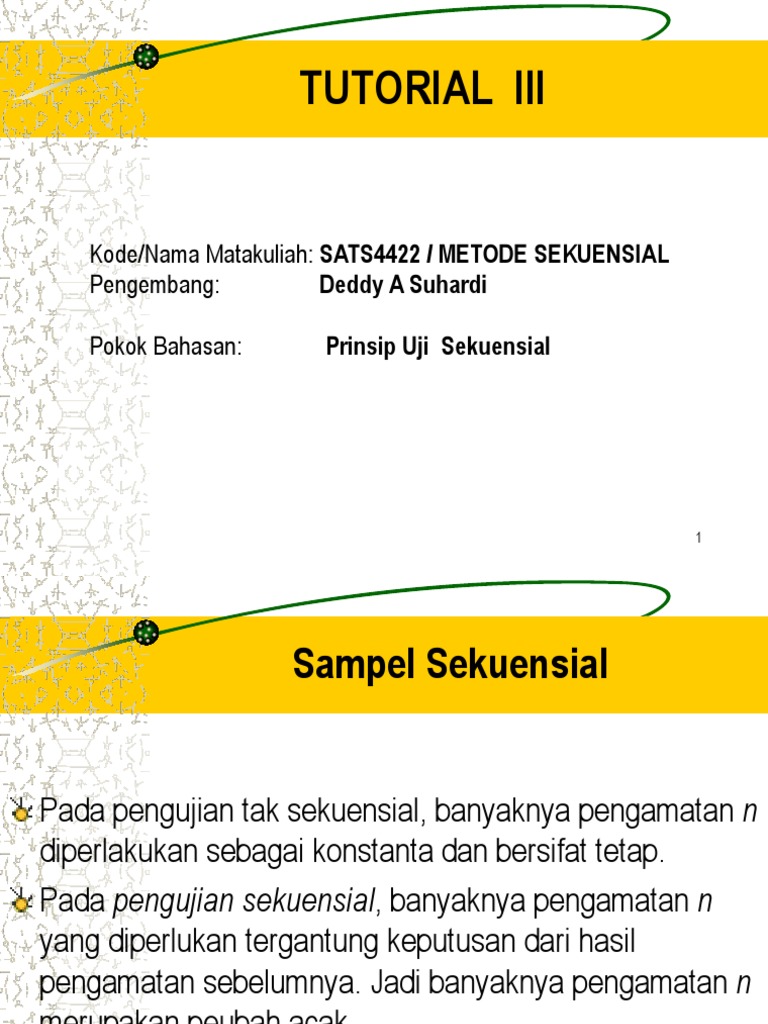 Inisiasi-3 - Prinsip Uji Sekuensial | PDF
