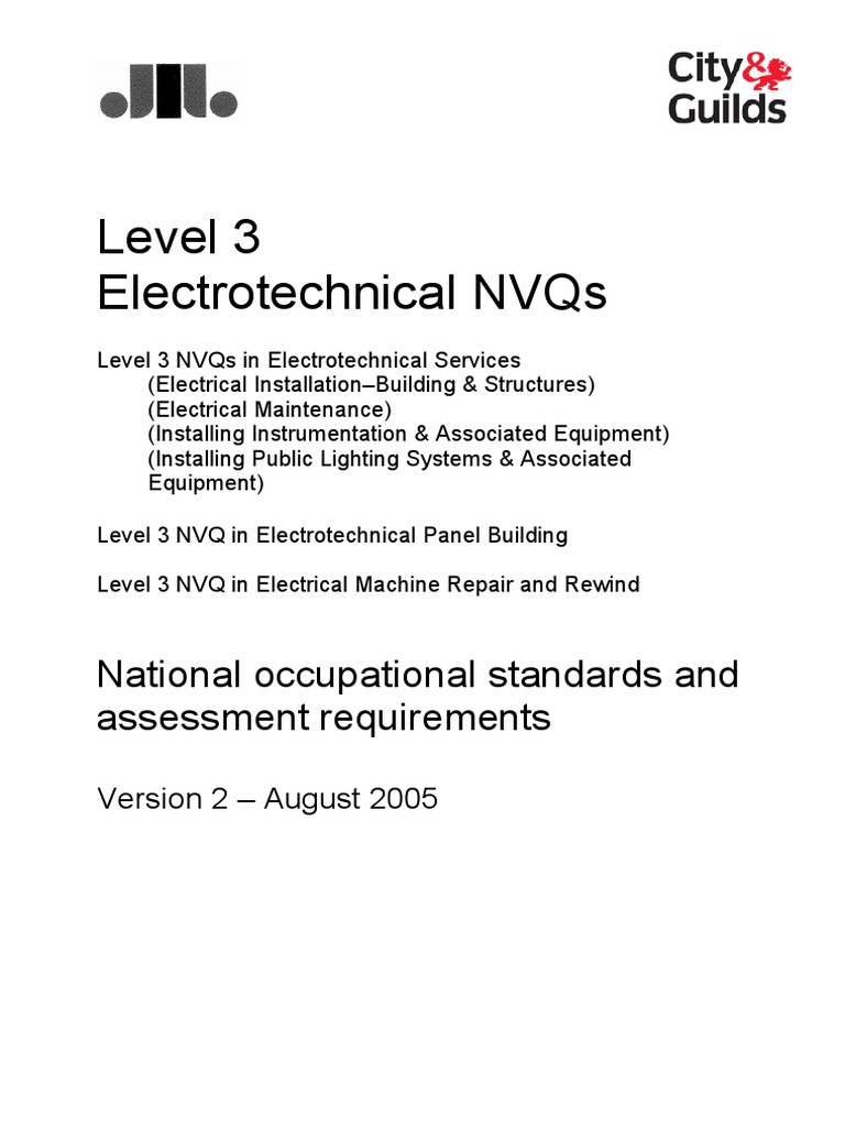 Level 3 NVQ in Electrotechnical Services - Electrical Installation Buildings ...