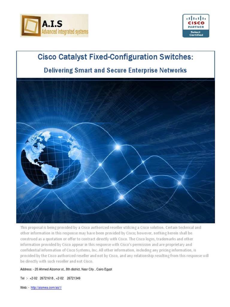 Cisco Catalyst Fixed Configuration Switches Pdf Network Switch Cisco Systems