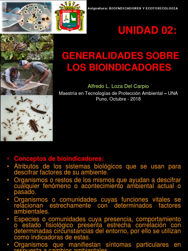 Bioindicadores 2 2018 | PDF | Ecosistema | Ecología