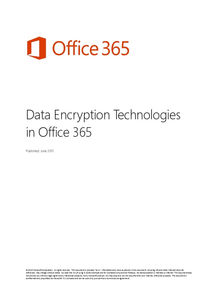 Data Encryption Technologies in Office 365 | PDF | Transport Layer ...