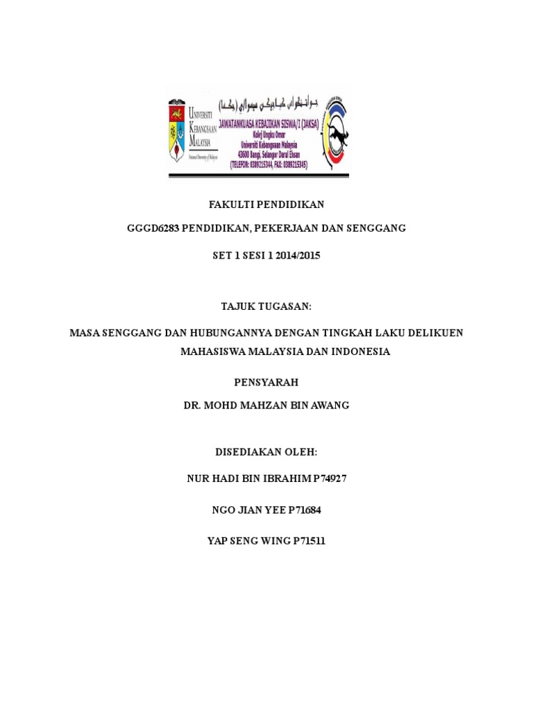 Aktiviti Senggang | PDF