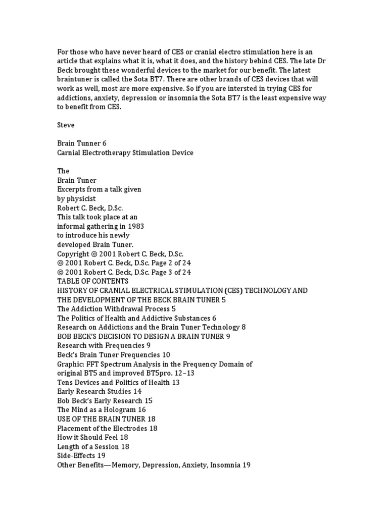 Dr. Bob Beck Lecture On Bio Tuner PDF | PDF | Morphine | Heroin