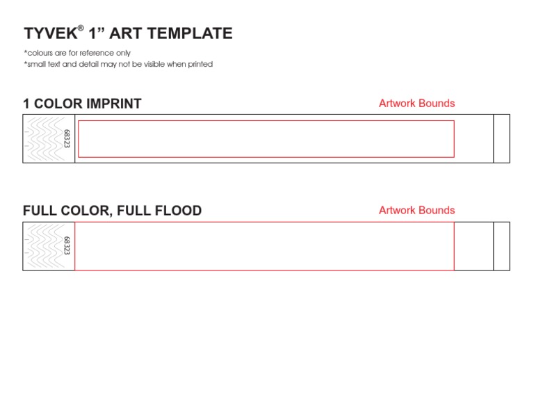 Tyvek 1" Art Template: 1 Color Imprint | PDF | Art