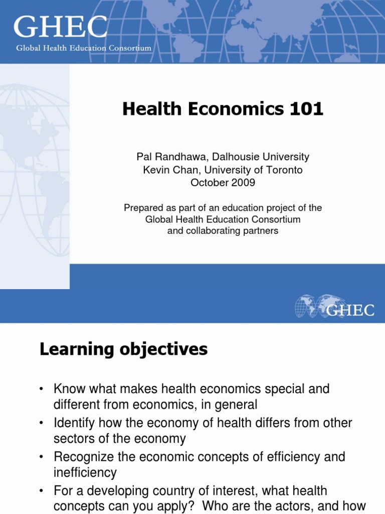 15 Health Economics 101 FINAL 0 | PDF | Obesity | Health System