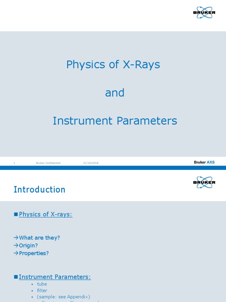 A Comprehensive Guide to X-Ray Physics and Instrument Parameters for X ...