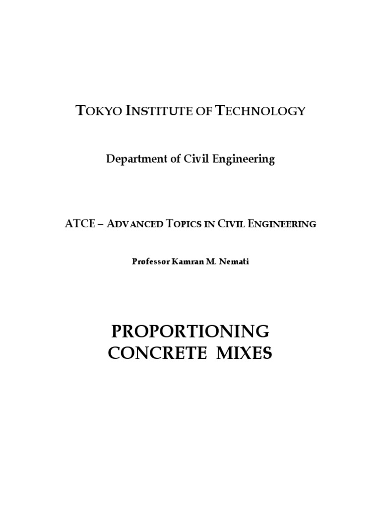 Proportioning Concrete Mixes | PDF | Construction Aggregate | Concrete