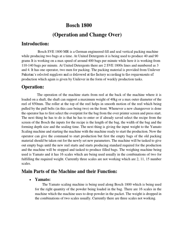 Bosch 1800 Report | PDF | Manufactured Goods | Nature