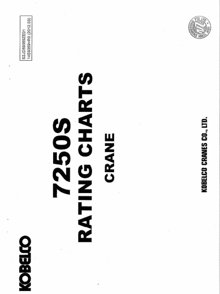 Kobelco 7250-S Load Charts-Standard PDF | PDF