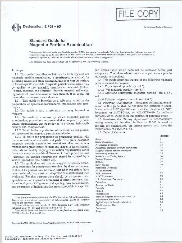 Astm E709 PDF | PDF