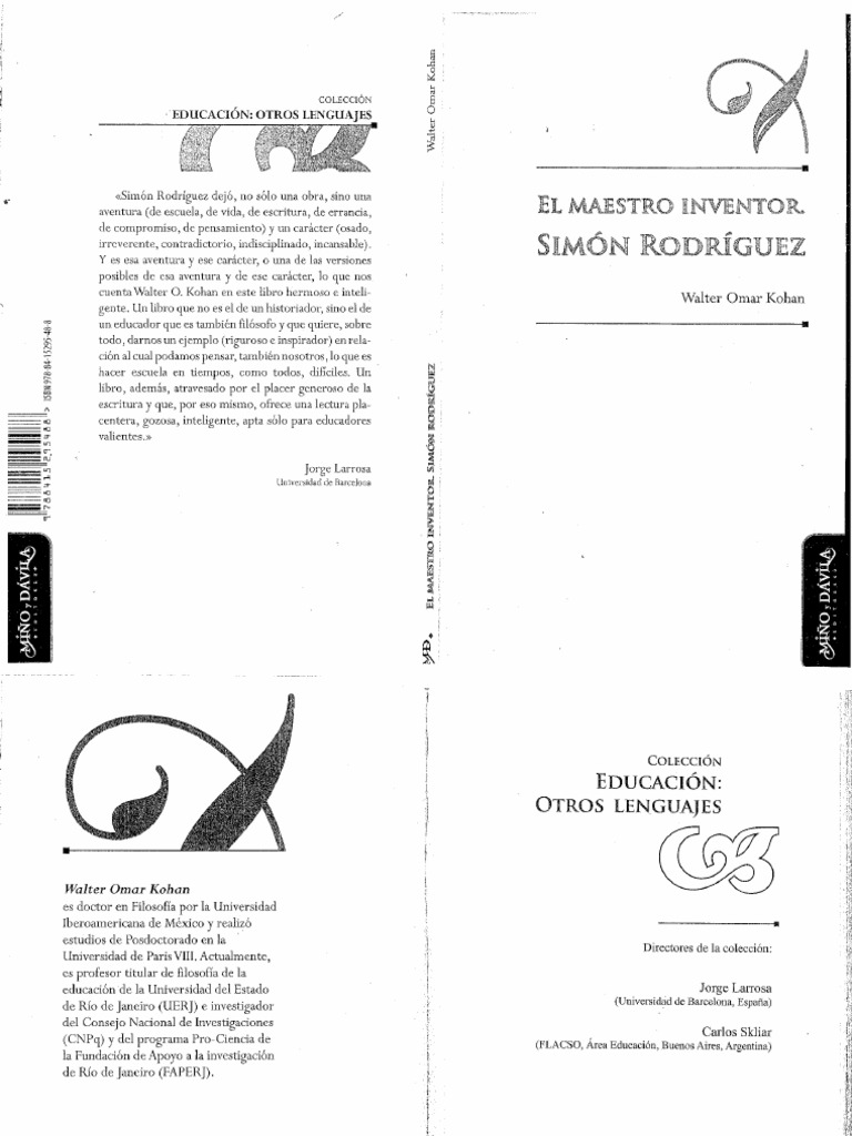El Maestro Inventor Simón Rodriguez | PDF
