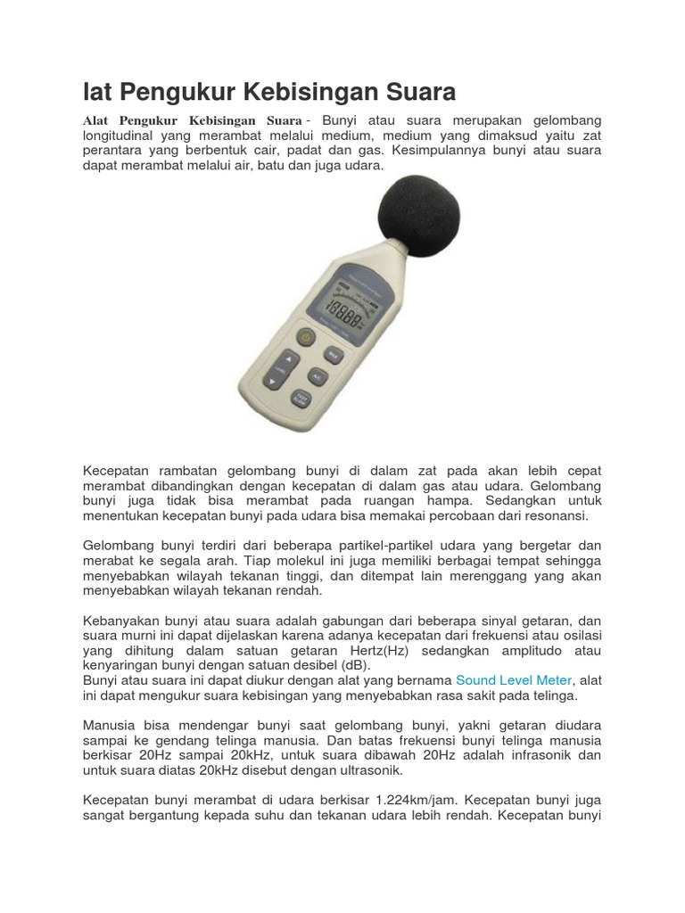 Sound Level Meter | PDF