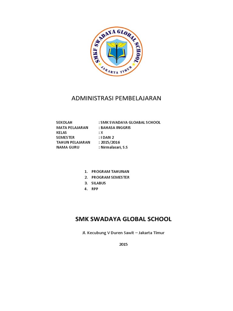 Cover RPP Kls X | PDF | Karier & Perkembangan | Kajian Bahasa Asing