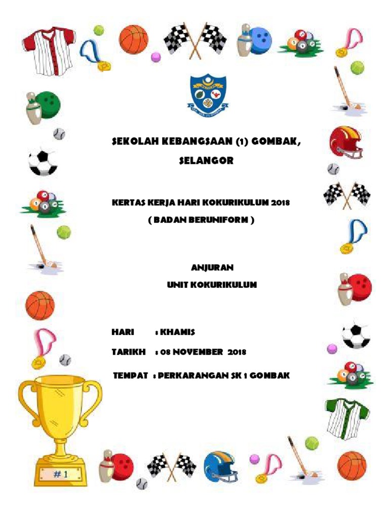 Kertas Kerja Hari Kokurikulum 2018 | PDF