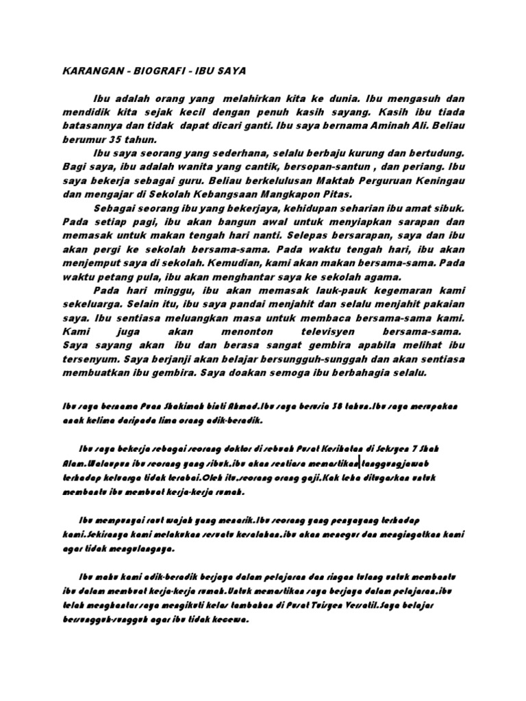 Karangan Ibu Saya | PDF