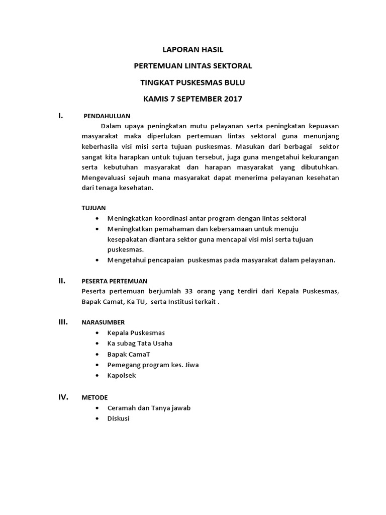 Contoh Notulen | PDF