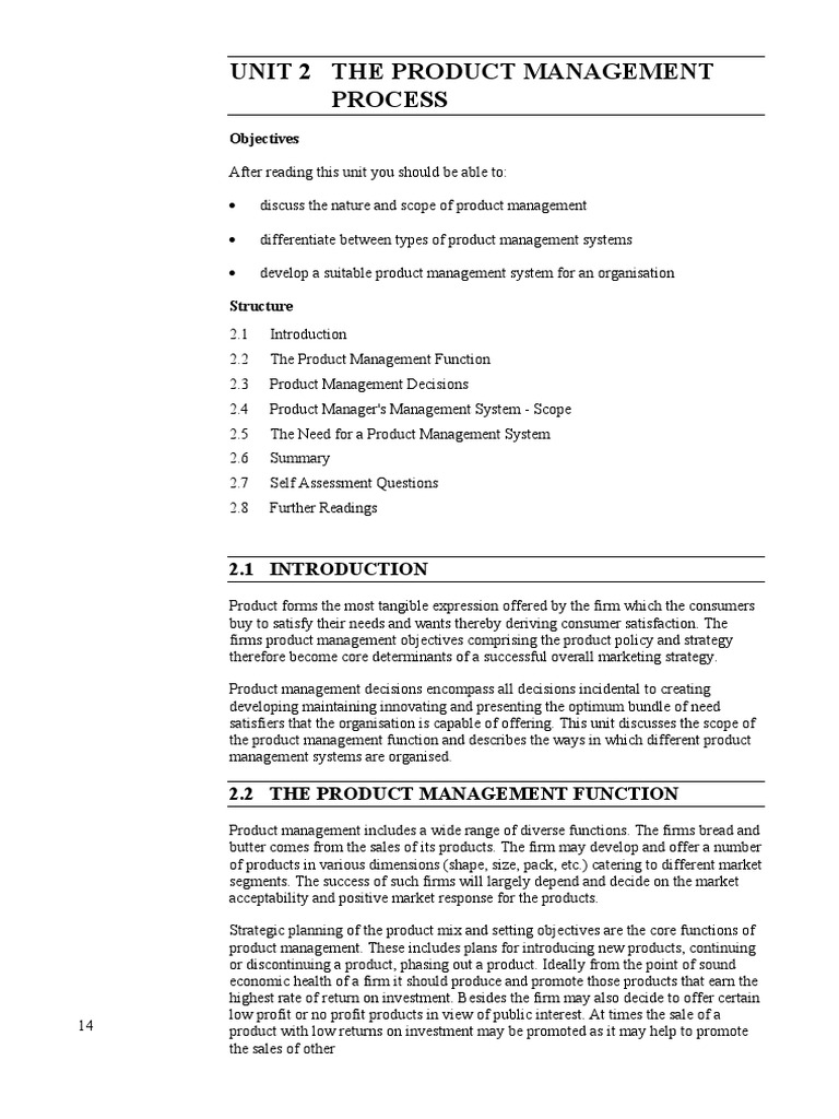 Unit-2 The Product Management Process | PDF | Marketing | Brand