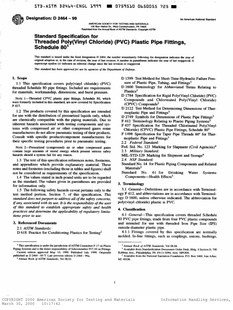 Astm d2464 | PDF