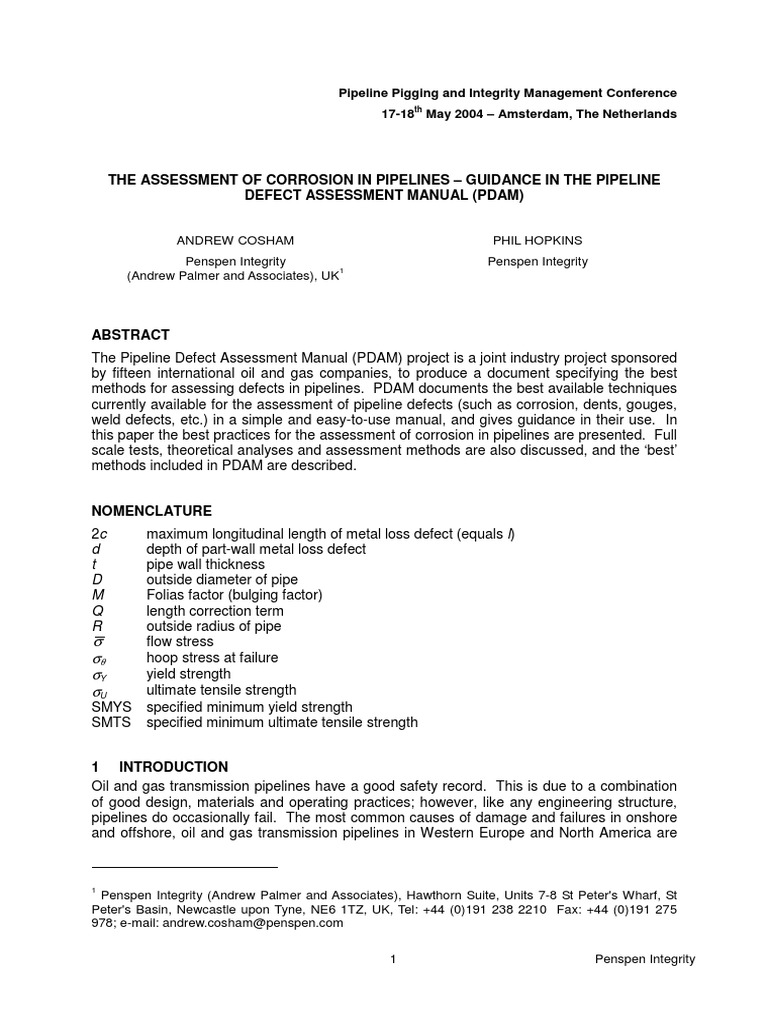 Pdam Corrosion Assessment | PDF | Strength Of Materials | Fracture