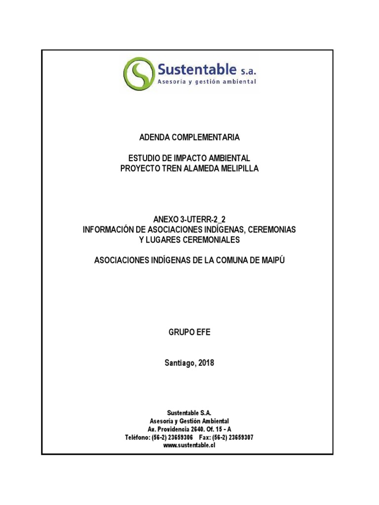 Anexo 3-UTERR-2 - 2 Apéndice Asociaciones Indígenas de Maipú | PDF ...
