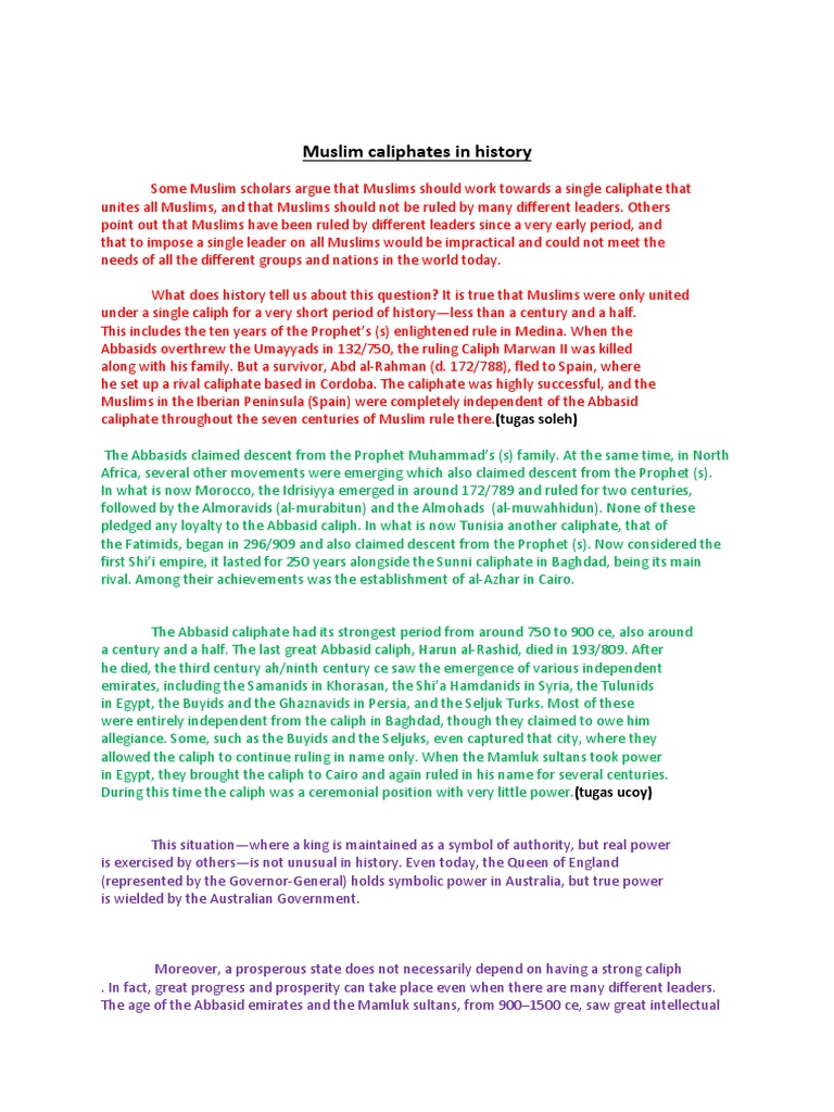 Muslim Caliphates in History | PDF | Caliphate | Monotheistic Religions