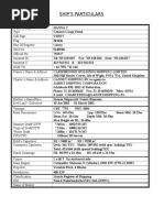 Ship Particulars | PDF | Tonnage | Ships
