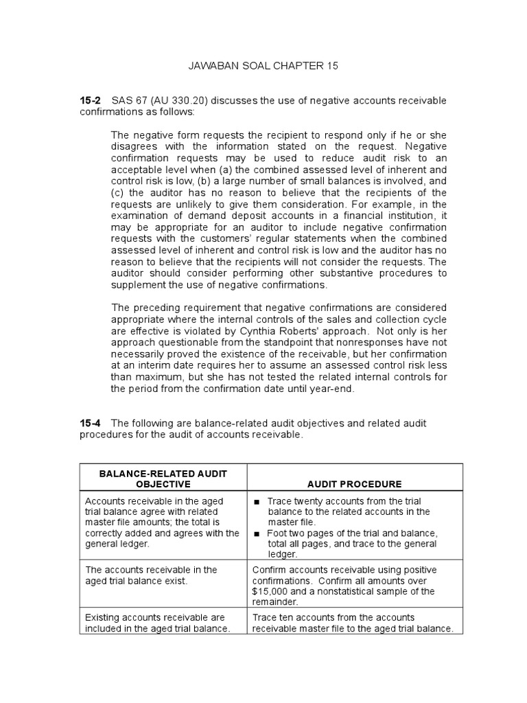 Jawaban Soal Chapter 15 Sebagian | PDF | Receipt | Audit