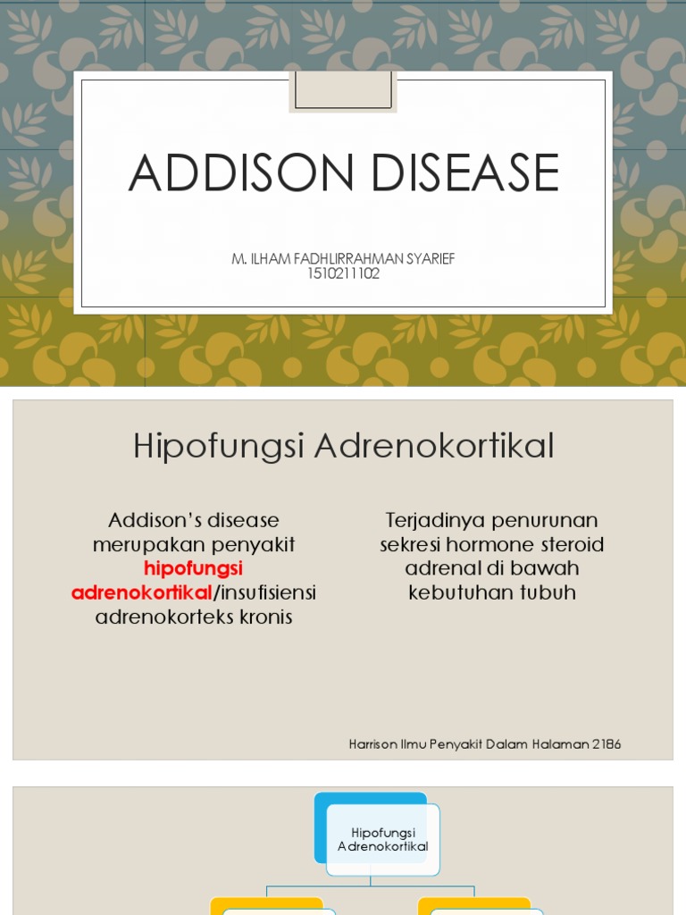 Penyakit Addison: Hipofungsi Adrenal | PDF | Kesehatan Holistik