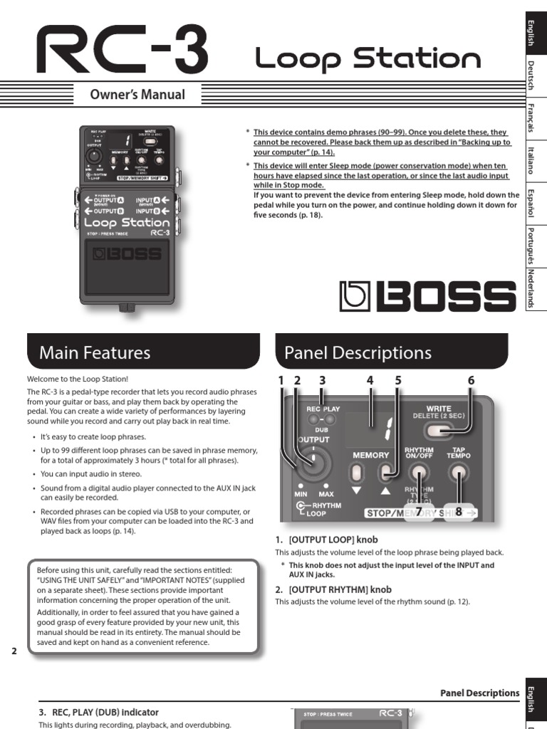 RC-3 Loop Station | PDF | Electrical Connector | Icon (Computing)