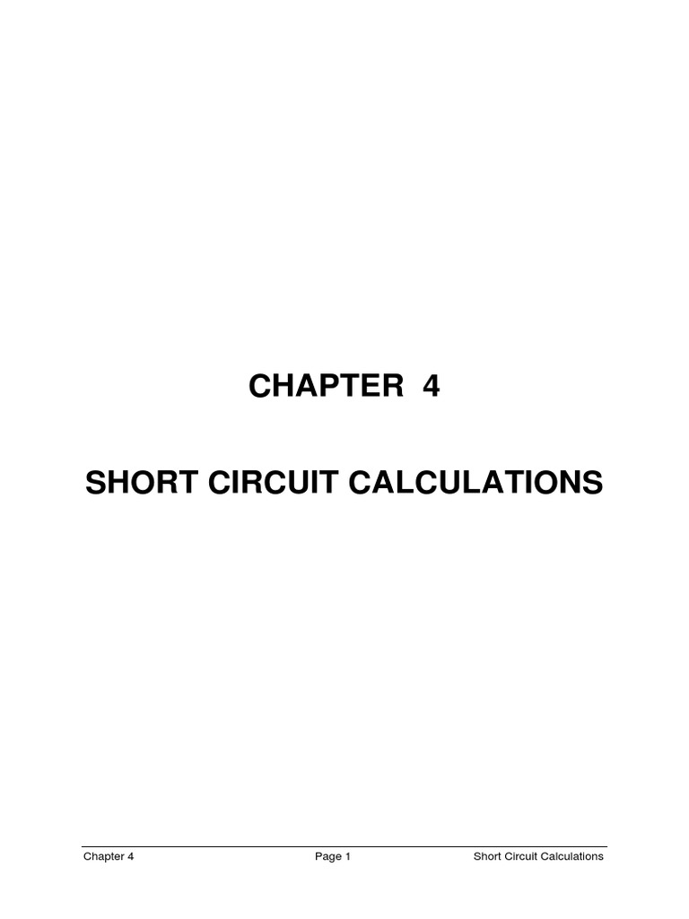 New Chapter 4 Short Circuit Calculations PDF | PDF | Electrical ...