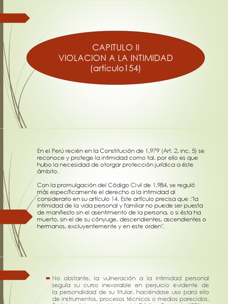 Violaciòn A La Intimidad | PDF | Derecho penal | Violación