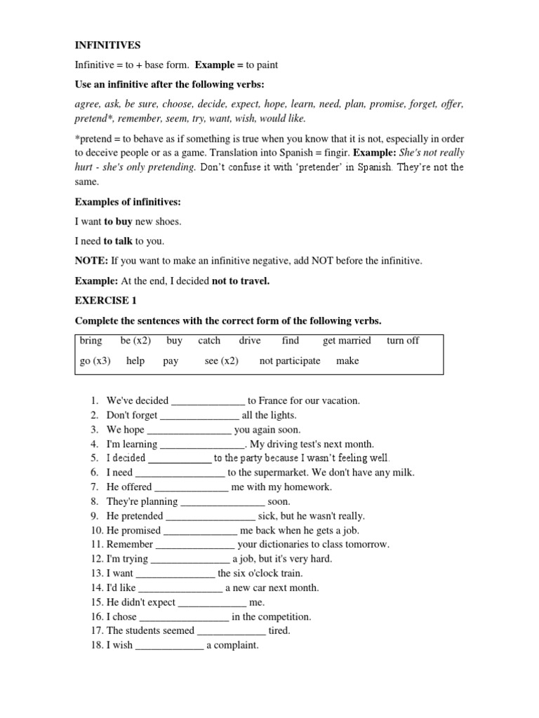 Gerunds and Infinitives | PDF | Preposition And Postposition | Verb